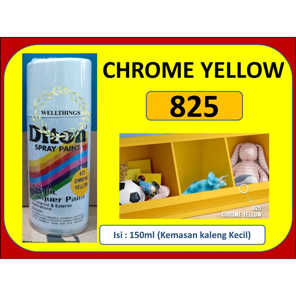 Jual Cat Pilox Diton 825 150cc Chrome Yellow Spray Kuning Tua Gelap ...