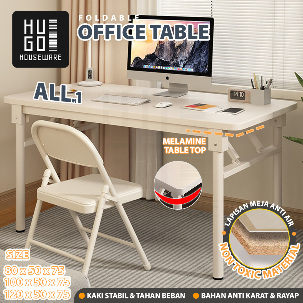 Jual HUGO [DEFECT SALE] Meja Kantor Lipat Portable Meja Tulis Meja Belajar Meja Komputer Meja ...