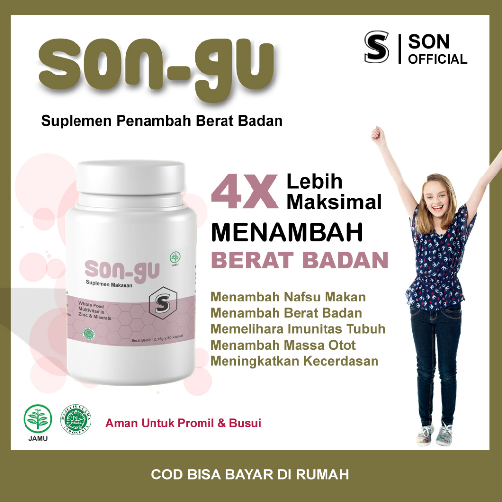 Jual Son-gu Suplemen Penggemuk Badan Dewasa dan Anak Protein Original ...