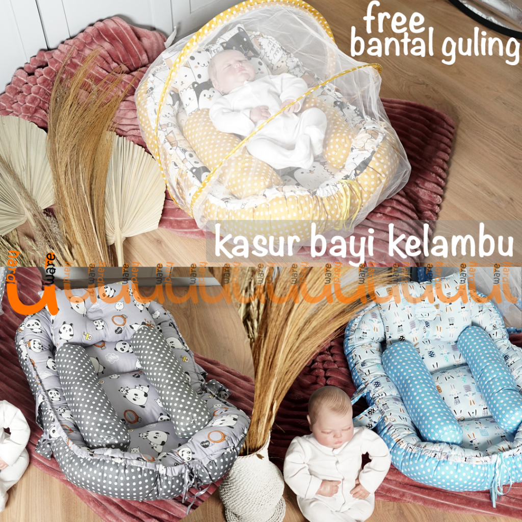 Jual TERMURAH KASUR BAYI BABY NEST PREMIUM DENGAN KELAMBU + FREE BANTAL ...
