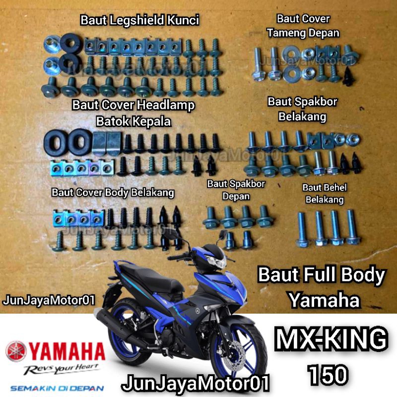 Jual Baut Lengkap Full Set Body Yamaha Mx-King 150 / Baut Lengkap ...