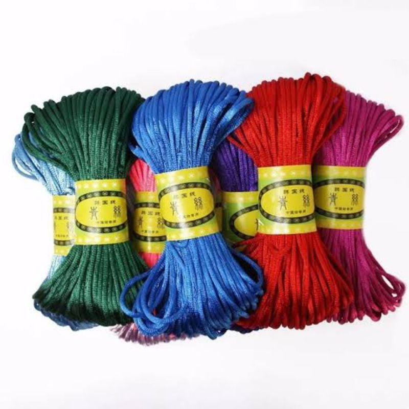 Jual Tali Satin Cina 1 mm Per Meter - tali tidak elastis | Shopee Indonesia