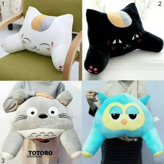 Jual Bantal Sandaran punggung kursi kantor mobil couple boneka cat ...