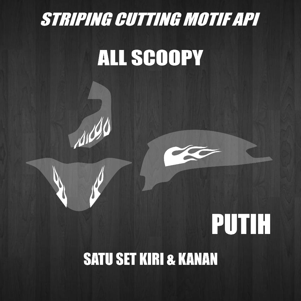Jual Striping Scoopy Cutting Motif Api Striping Hotwheel Style ( All ...