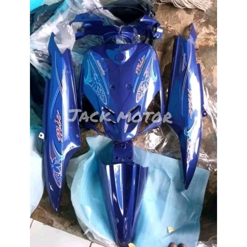 Jual fullset body halus Yamaha Mio sporty warna biru tua plus striping ...