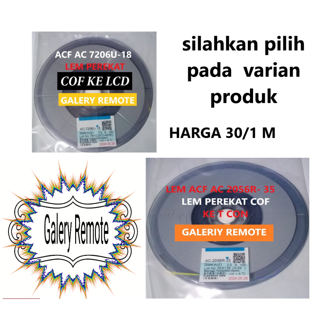 Jual Acf AC-2056 Lem ACF Bonding Lem lcd perekat lcd dan cof lem cof , Acf AC-7206 Lem ACF ...