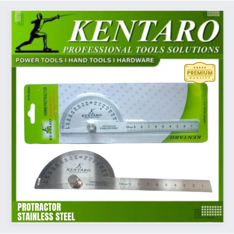 Jual Pengaris Alat Ukur Protaktor Protactor 6" Stainles KENTARO ...