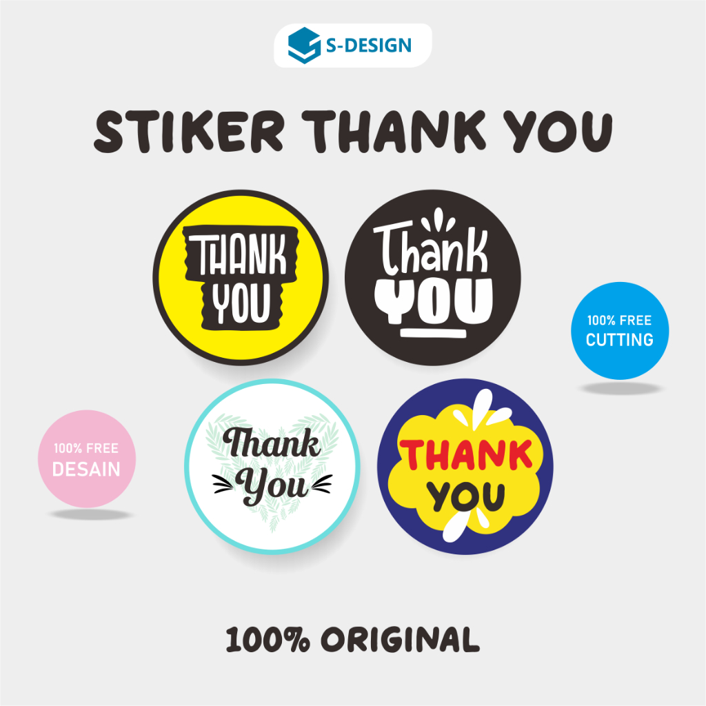 Jual STIKER UCAPAN/STICKER UCAPAN/STIKER THANK YOU/STICKER THANK YOU ...