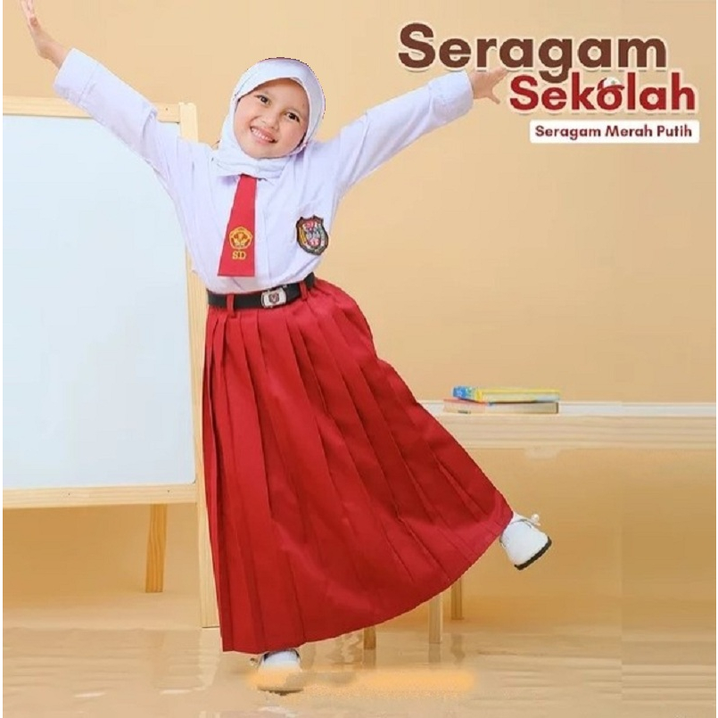 Jual SETELAN SUPER LENGKAP SERAGAM SEKOLAH SD PANJANG CEWEK - Baju ...