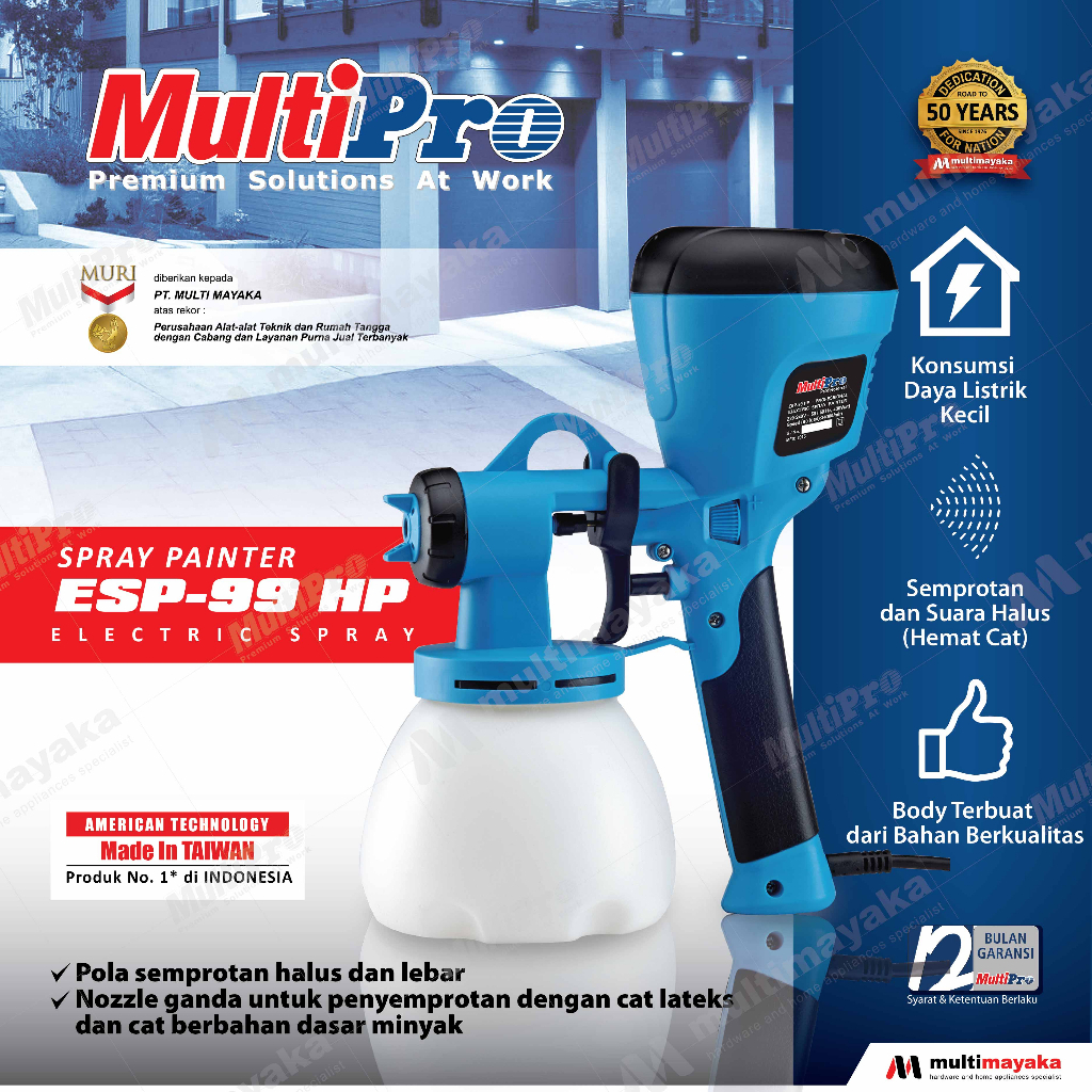 Jual Spray Gun Electric Merk MULTIPRO ESP-99 HP | Shopee Indonesia