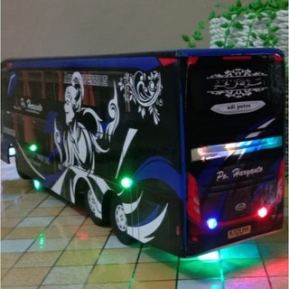 Jual Miniatur bus telolet basuri remot strobo bis mainan haryanto ...
