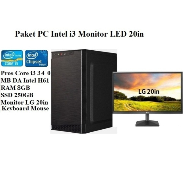 Jual Paket PC Intel Core i3 Monitor LG | Shopee Indonesia