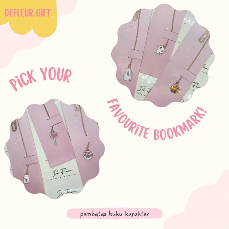 Jual Pembatas Buku Karakter Cartoon Bookmark Paper Clip Besi Motif ...