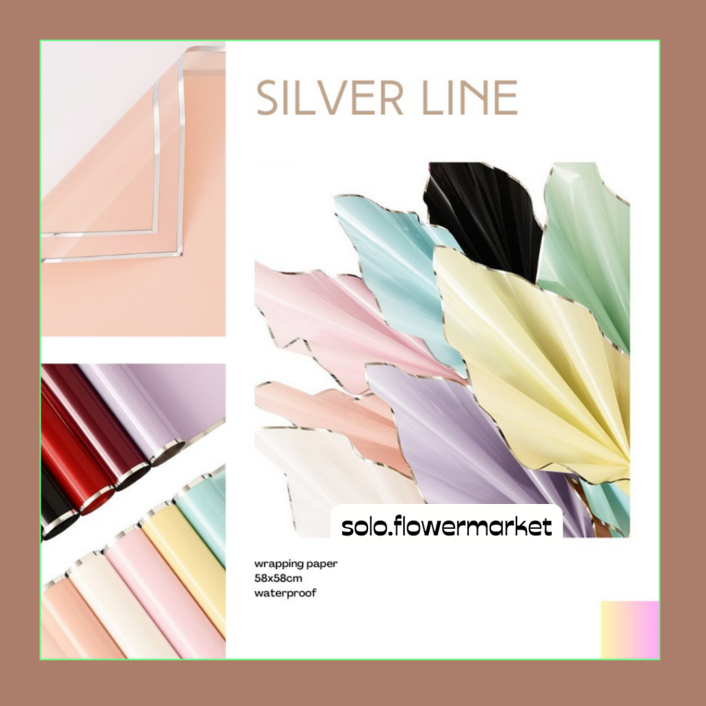 Jual TERMURAH !!!SILVER LINE GOLD LINE FLOWER WRAPPING TRANSPARENT ...
