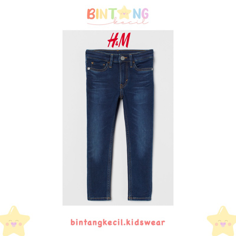 Jual H&M Kids Skinny Jeans - Blue Denim | HnM HM ORIGINAL | Shopee ...