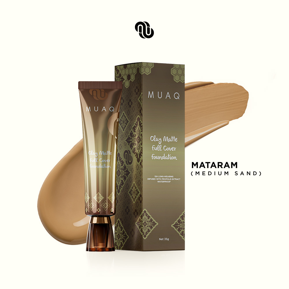 Jual MUAQ Clay Matte Full Cover Foundation | Shopee Indonesia