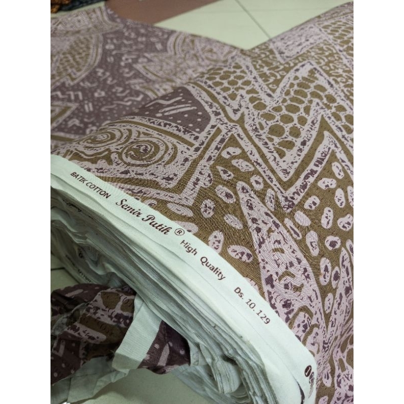 Jual Kain Batik Semir Putih (Ds.10.129). Bahan Batik Katun Motif ...