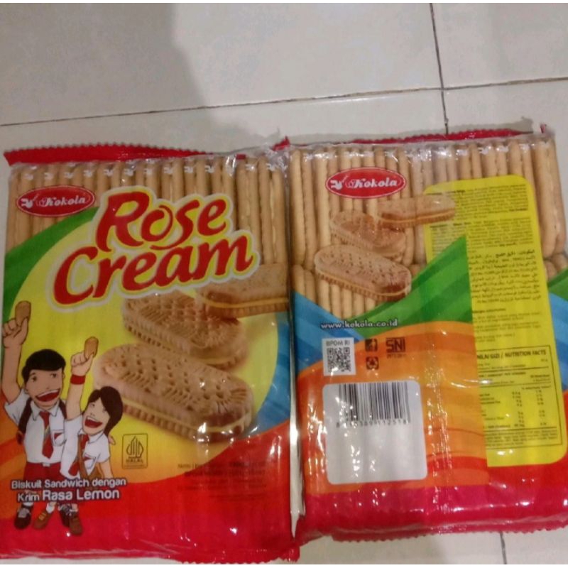 Jual Kokola Rose Cream Biskuit Cream Cokelat 260gr, Kokola Rose Cream ...