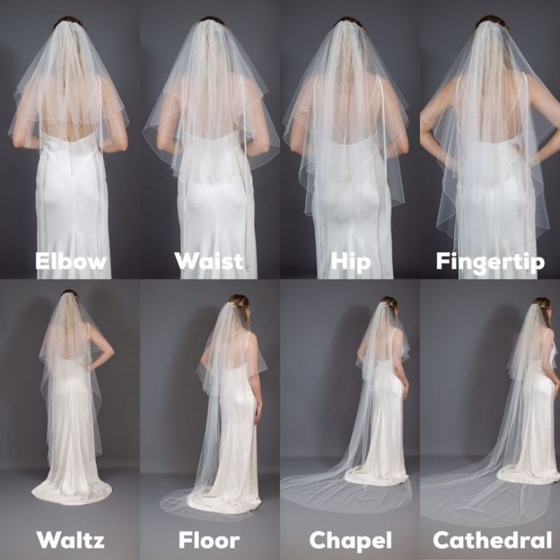 Jual Custom Colour Veil Pengantin 2 Layer | Veil Waterfall Simple ...