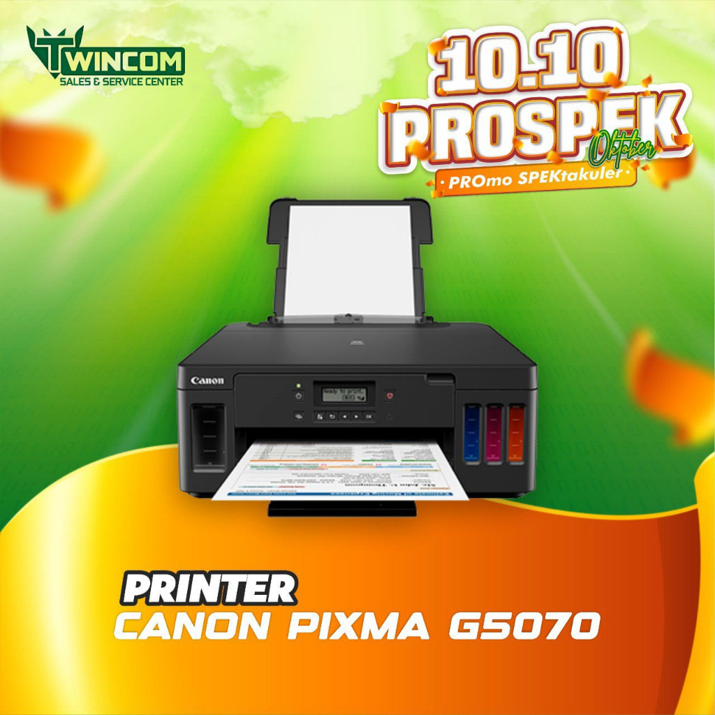 Jual PRINTER CANON PIXMA G5070 PRINT A4 BK 13 IPM/CL 6,8 IPM/WIRELESS ...