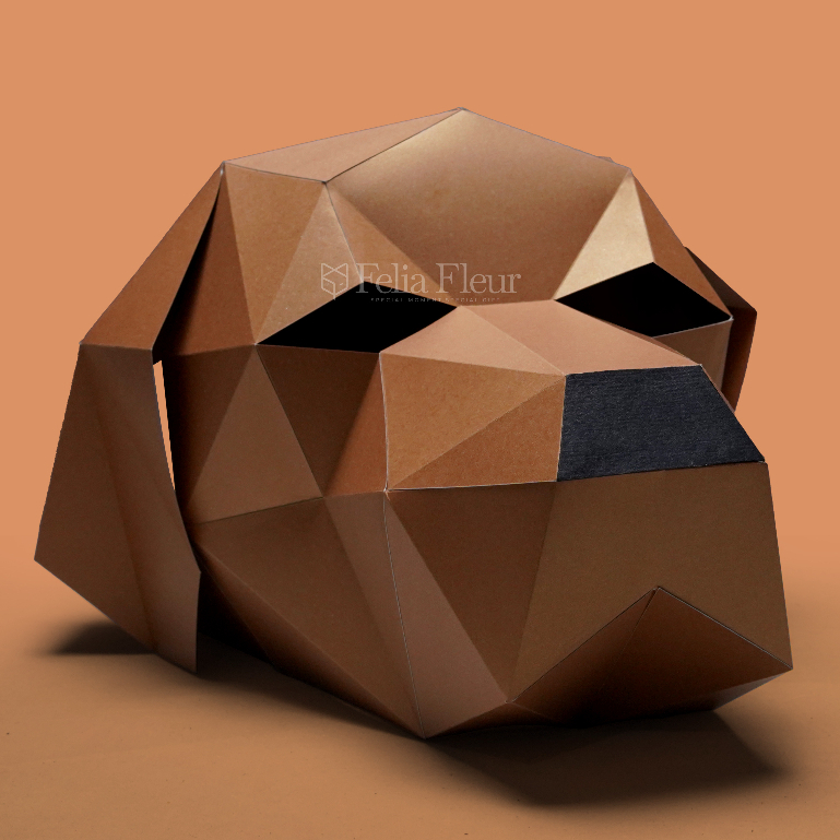 Jual Topeng Japanese Papercraft Anjing Labrador Mask Premium 3D Unik ...