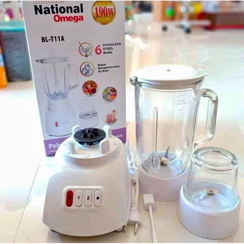 Jual Blender National 2in 1//Blender kaca set//Blender National Omega ...