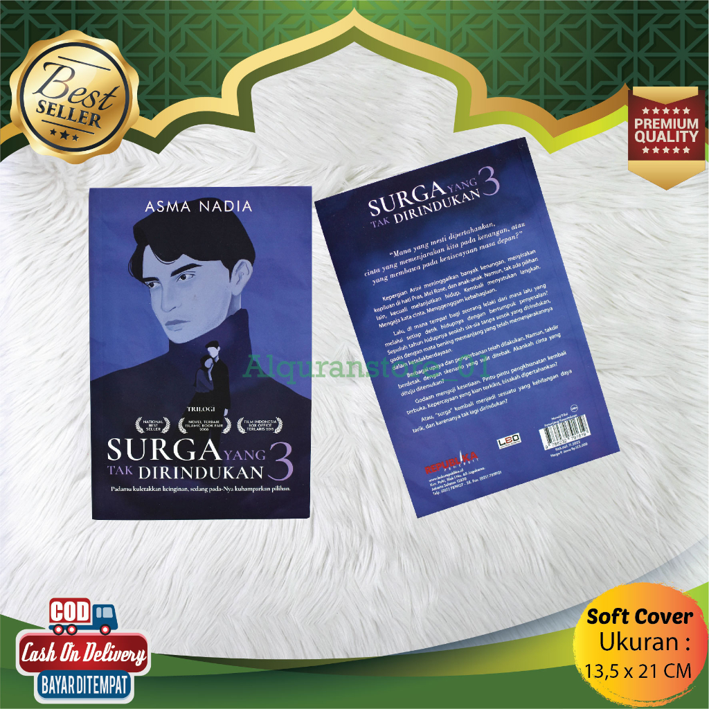 Jual Novel Islami Surga yang Tak Dirindukan 3 Asma Nadia Original Republika Penerbit Novel Islam ...