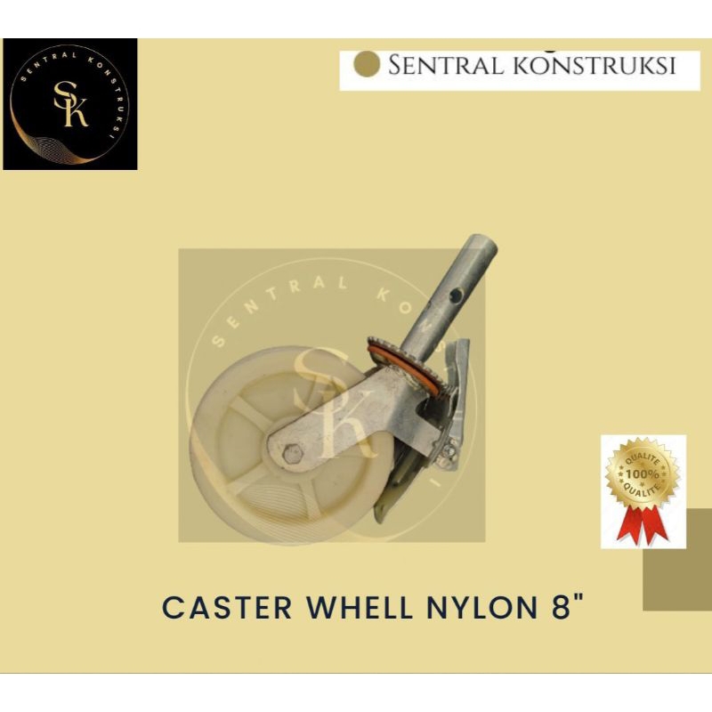 Jual caster wheel nylon 8" atau roda scafolding | Shopee Indonesia