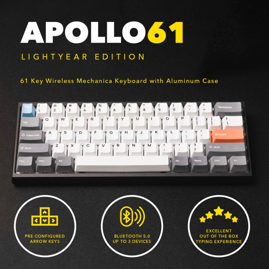 Jual APOLLO61 Lightyear Edition Wireless Aluminum Case Mechanical ...