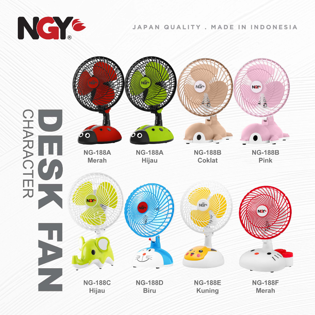 Jual Nagoya Kipas Angin Meja Karakter 8 inci | Portable Desk Fan NG-188 | Shopee Indonesia