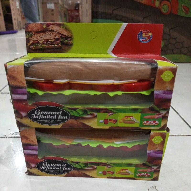 Jual Mainan gourmet infinited fun sandwich roti lapis bongkar pasang LF ...