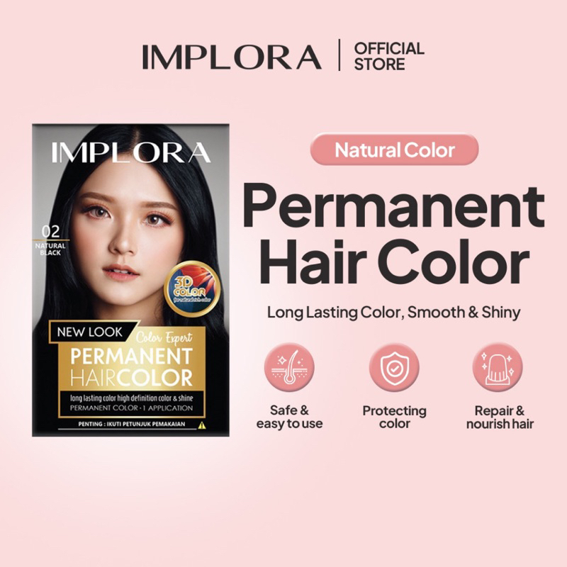 Jual IMPLORA PERMANENT HAIR COLOR / SEMIR IMPLORA | Shopee Indonesia