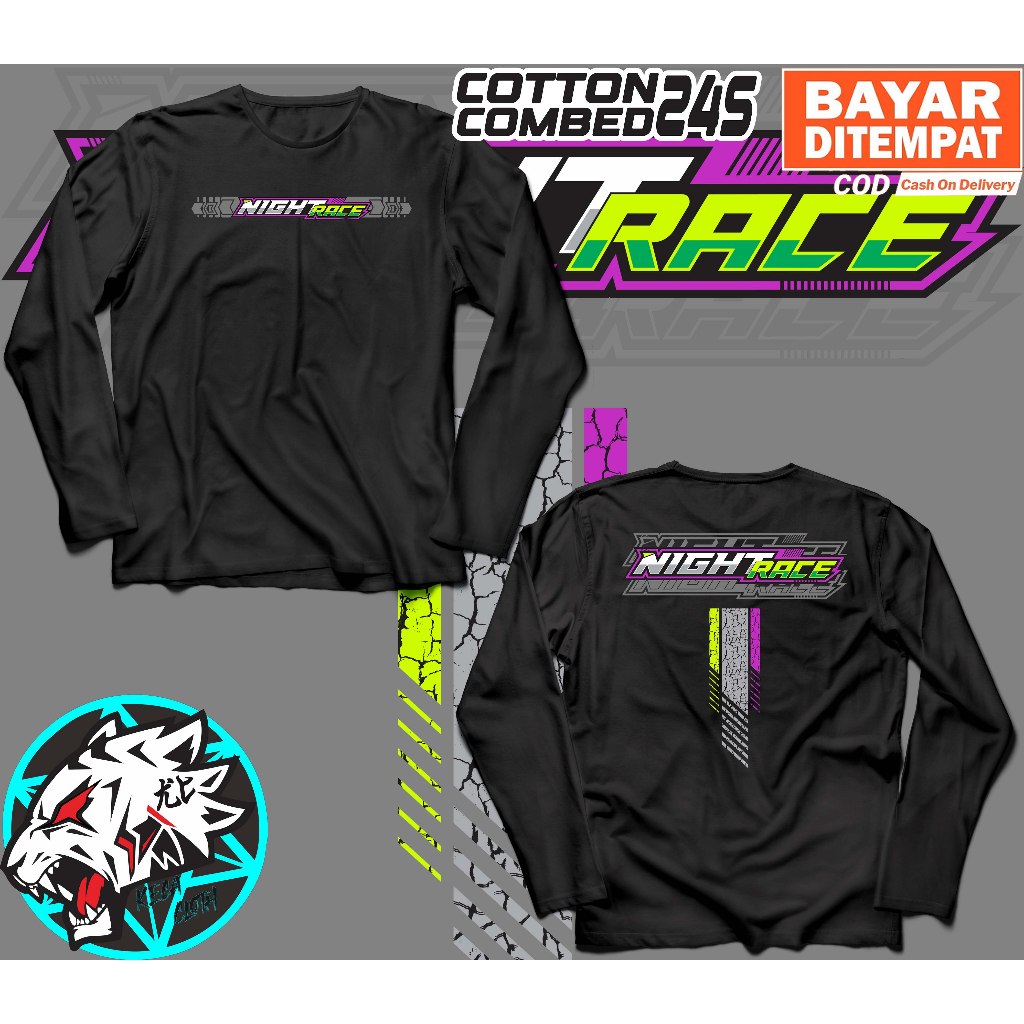 Jual Kaos Lengan Panjang Night Race Racing Drag Big Size Jumbo Baju ...