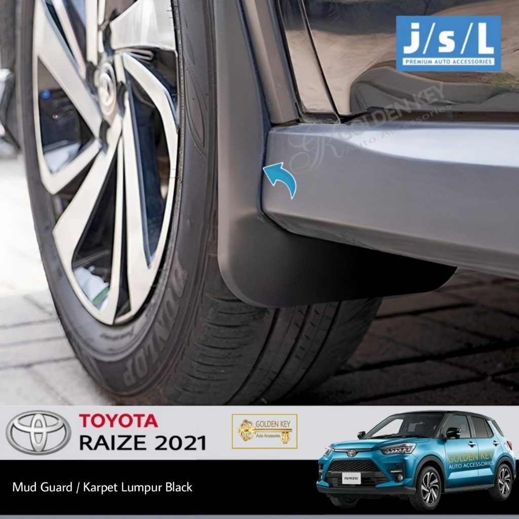 Jual JSL Mud Guard Raize 2021 Karpet Lumpur Black | Shopee Indonesia