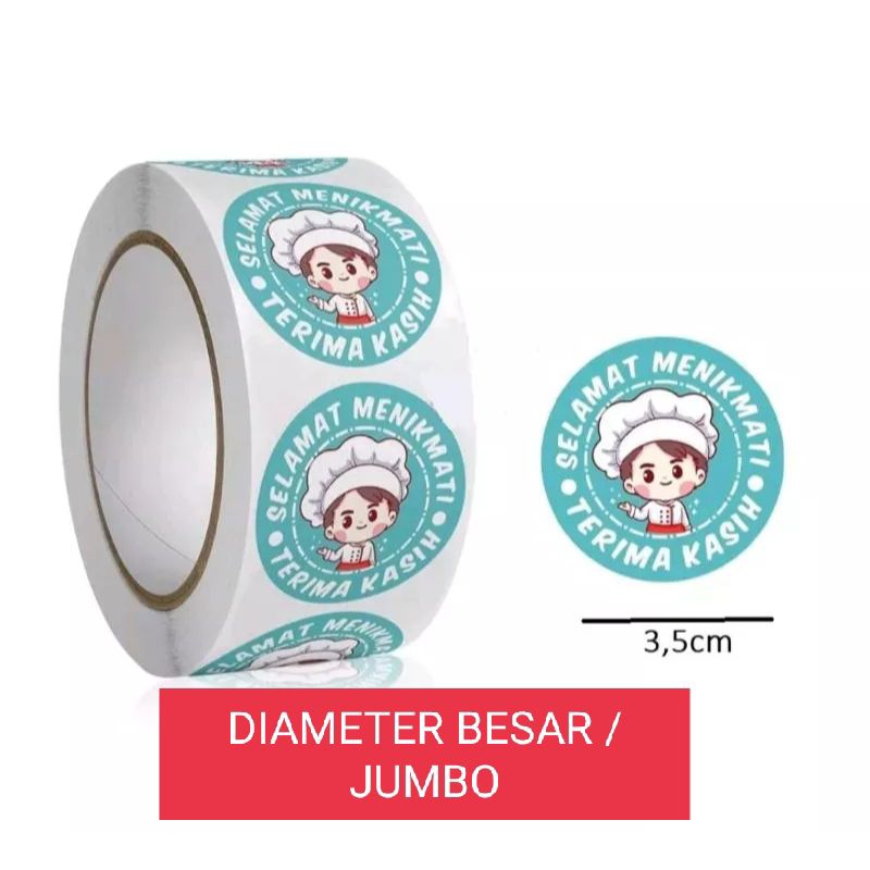 Jual Sticker Thank You Besar / Sticker Thank You Jumbo / Sticker roll ...