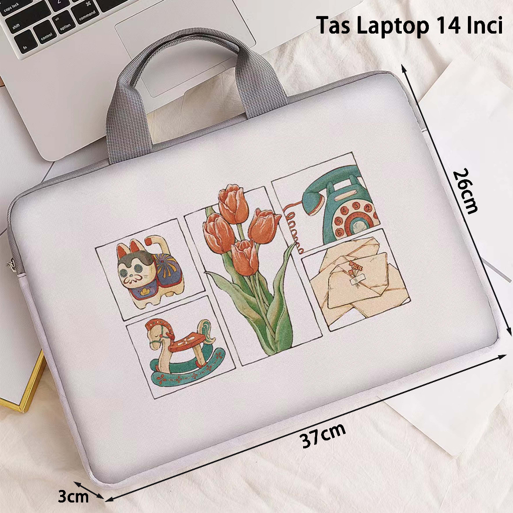 Jual tas laptop 14 inci 15,6 inci banyak motif kesegaran kecil mudah ...