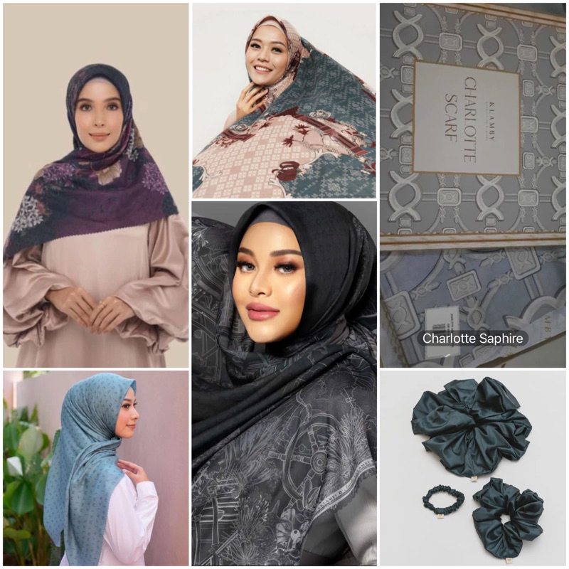 Jual Siap Kirim - Aurelie Scrunchies Rain Forest Daily Ash Sky Meranti ...