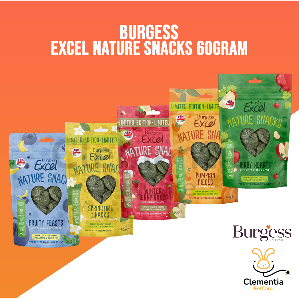 Jual NEW Burgess Excel Snack 60 gram - Snack Kelinci dan Guinea Gig ...