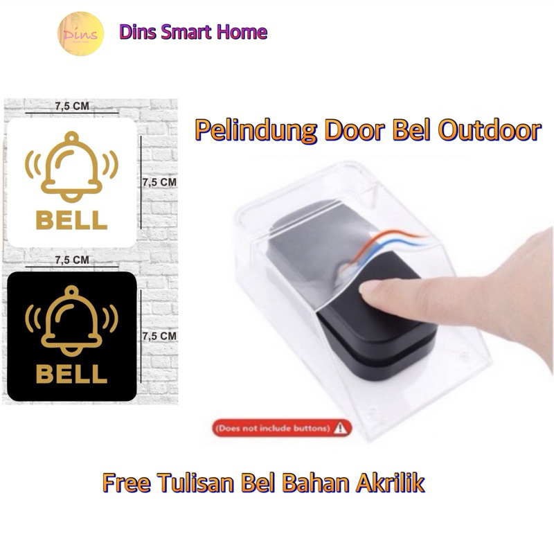Jual Cover Rain BEL OUTDOOR FREE STICKER AKRILIK COVER RAIN BELL RUMAH ...