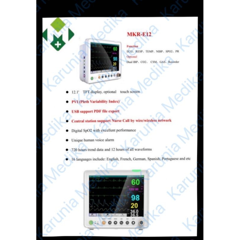 Jual Patient Monitor / Pasien Monitor / Vital Sign Monitor | Shopee Indonesia