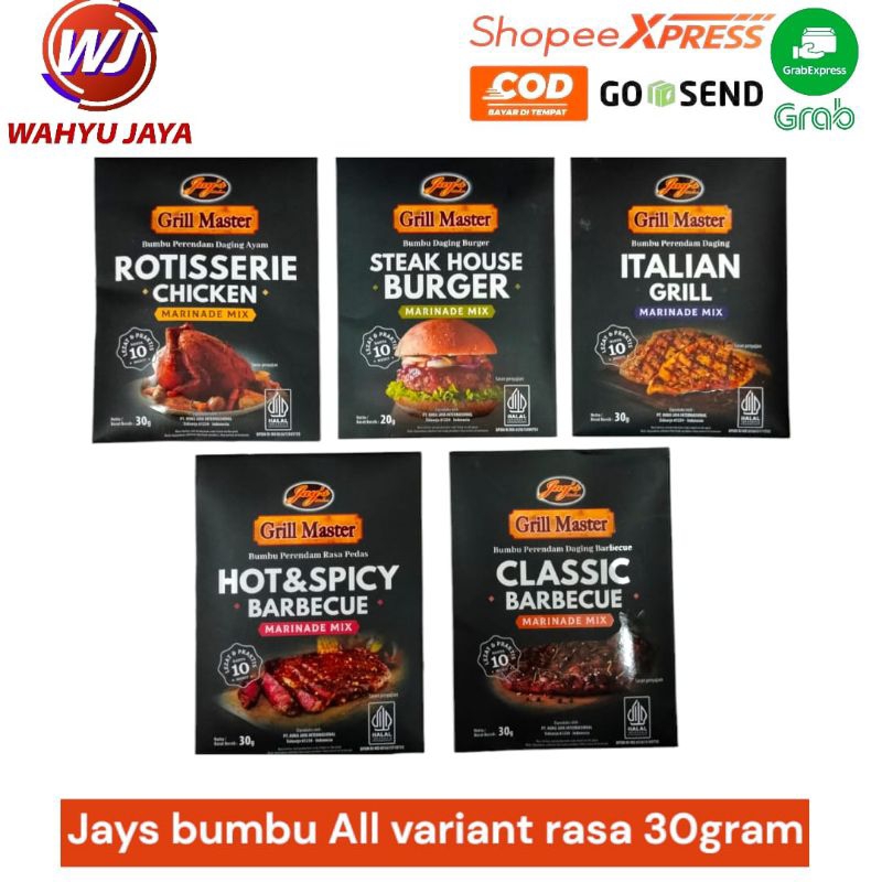 Jual Jays bumbu Grill Master All Variant rasa 30gram | Shopee Indonesia