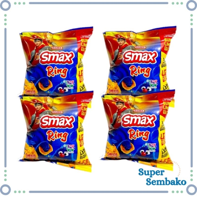 Jual SNACK MAKANAN RINGAN SMAX RING CHESEE RASA KEJU 20gr RENCENG ISI ...