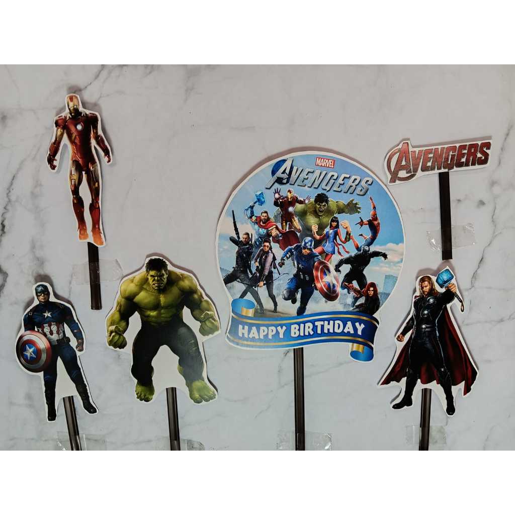 Jual CAKE TOPPER AVANGERS/CAKE TOPPER ULANG TAHUN | Shopee Indonesia