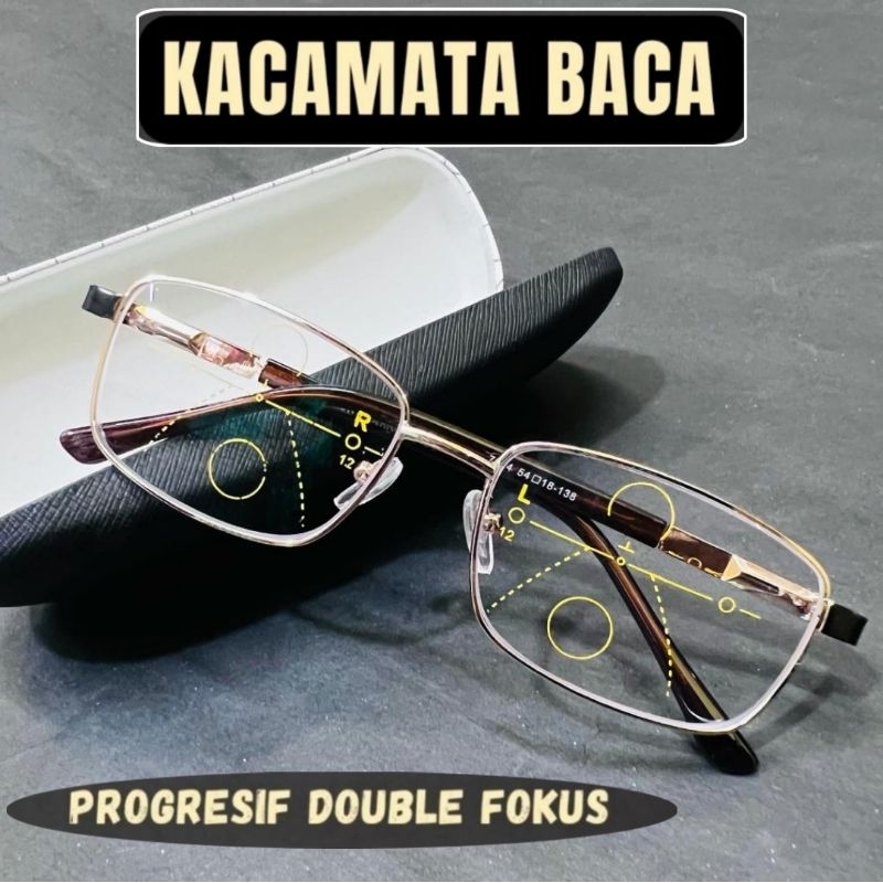 Jual Kacamata progresif jalan dan baca jadi satu tanpa pembatas pria ...