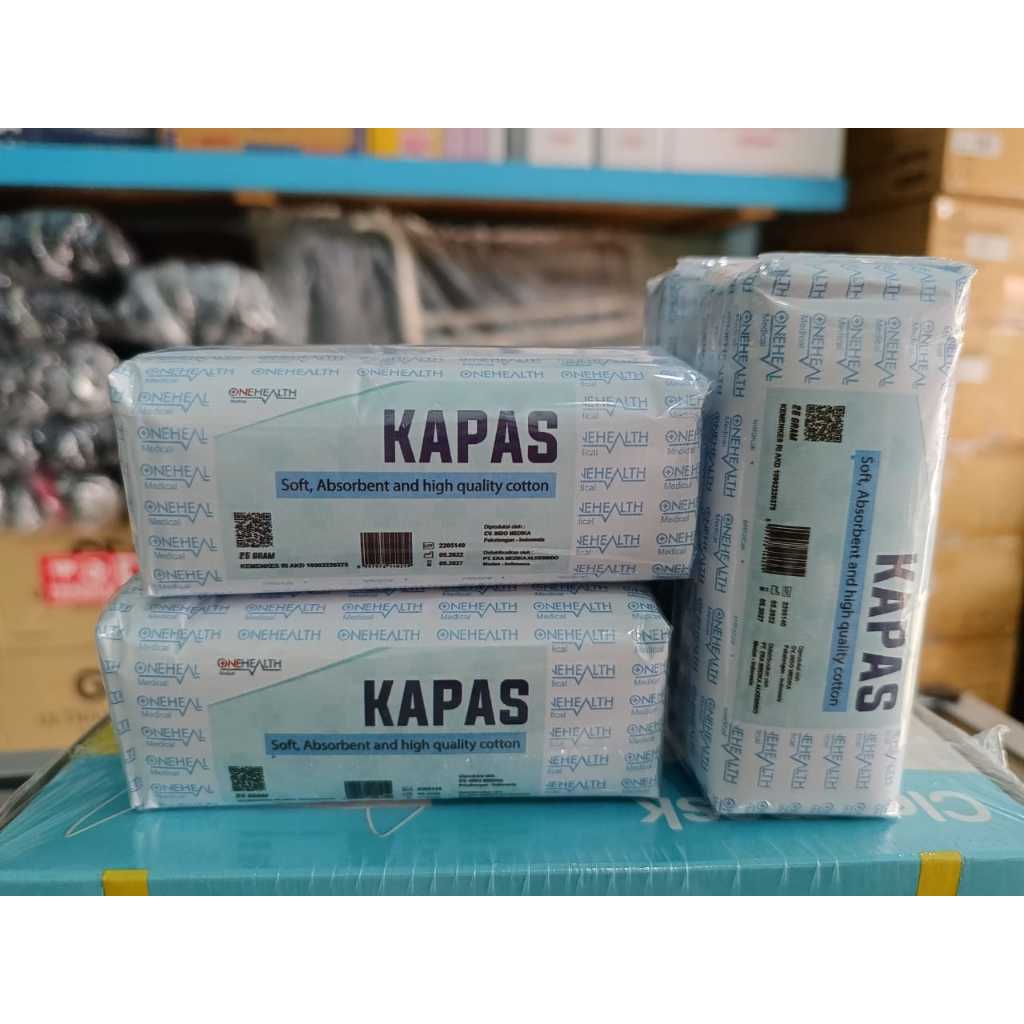 Jual Kapas Putih Kapas Gulung Kapas Pembalut Serbaguna onehealth 25gr ...