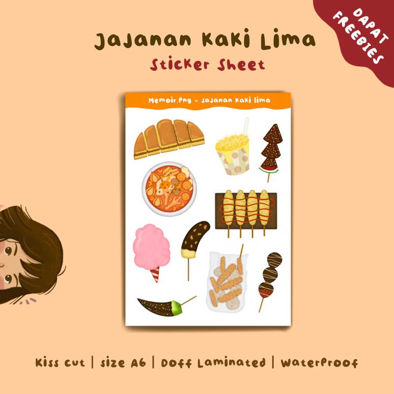 Jual Memoir.png Sticker Sheet Jajanan Kaki Lima Series Eskul kul ...
