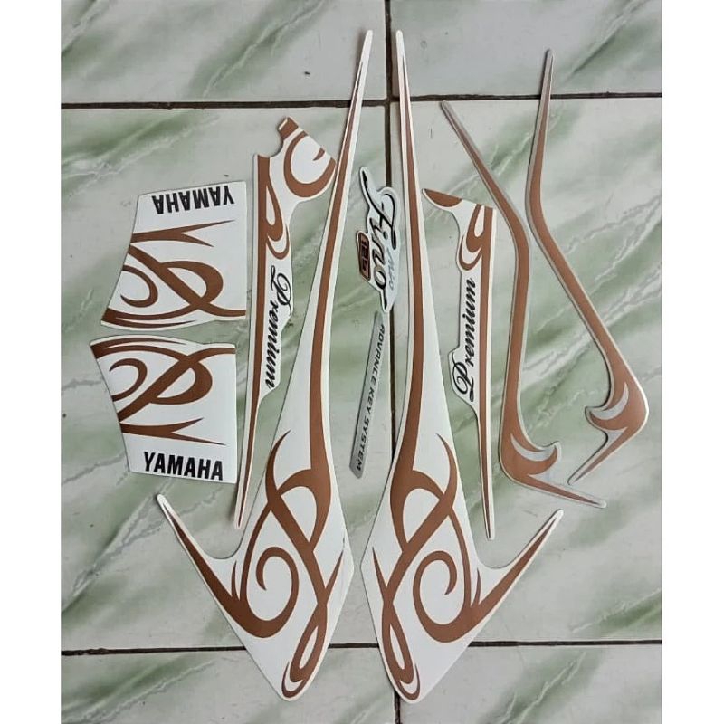 Jual Stiker Striping Motor Yamaha Fino 125 Premium 2016 Putih Sticker ...