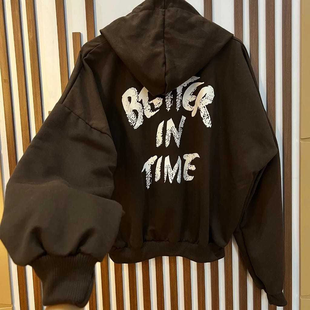 Jual XXL BETTER IN TIME ZIPPER JAKET HOODIE JUMPER UNISEX - JAKET HODIE ...
