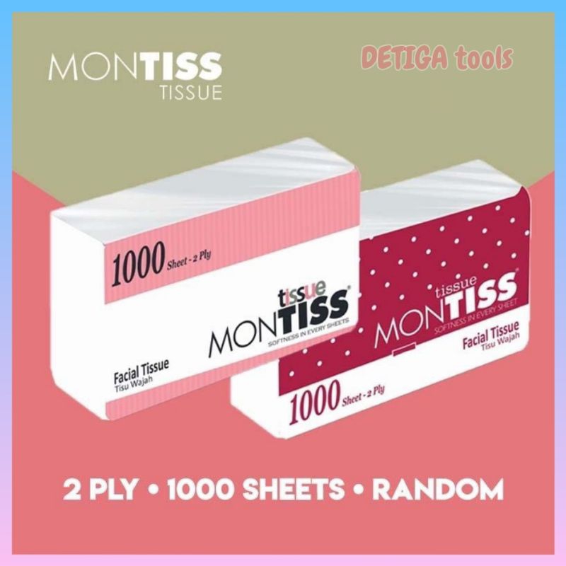Jual Tissue MONTISS 1000 Sheets Lembar Jumbo Pack / Tissue Makan ...