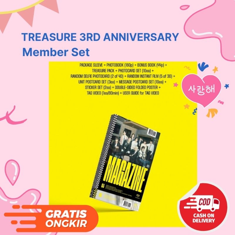 Jual TREASURE 3RD ANNIVERSARY MAGAZINE - MEMBER SET | Shopee Indonesia